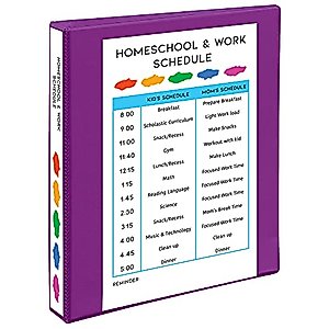 Avery(R) Durable View 3 Ring Binder, 1 Inch Slant Rings, 1 Purple Binder (17294)