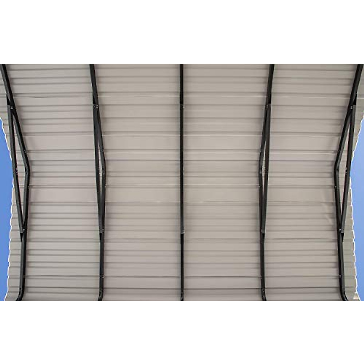 Arrow 14' x 20' x 14' 29-Gauge Metal RV Carport and Multi-Use Shelter for Large Vehicles- Eggshell