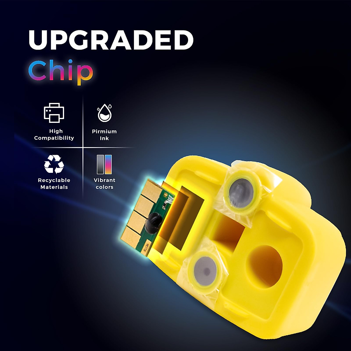 HOTCOLOR 02 Ink for HP 02 HP 02 Ink Cartridges for HP C6280 Ink cartridges Photosmart c7250 Ink C7200 C6180 C5280 (12 Pack + 1 Black)