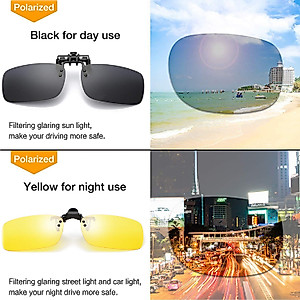 Simida Polarized Clip-on Sunglasses Anti-Glare Driving Glasses for Prescription Glasses