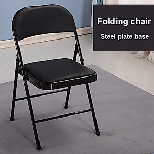 Executive Conference Task Office Chair,Folding Super Load-Bearing Steel Plate Chair, PU Leather,Double Sponge,Ergonomic,Anti-Slip Mat Silent(Ship from US!)