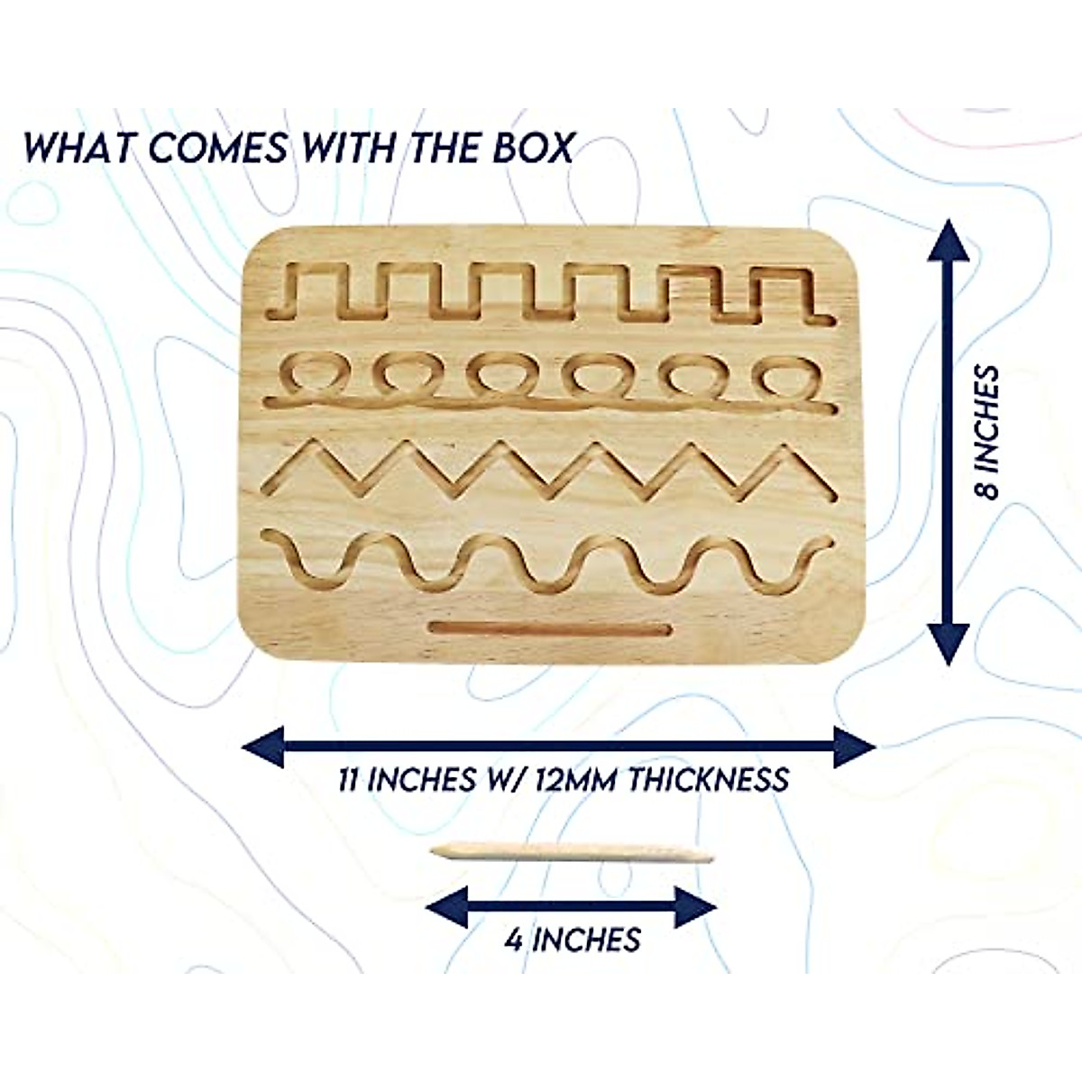 Reversible Prewriting/Shapes Tracing Board - Learning for Toddlers - Wooden Shapes - Shapes Tracing for Toddlers - Montessori Letters - Montessori Toys for 3 Year Old 4 5 6 - Preschool Classroom Toys