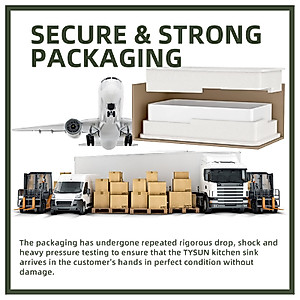 Tysun 27 Inch Undermount Kitchen Sink - 16 Gauge Drop In Kitchen Sink - Stainless Steel Single Bowl Kitchen Sink - Workstation Sink with Accessories