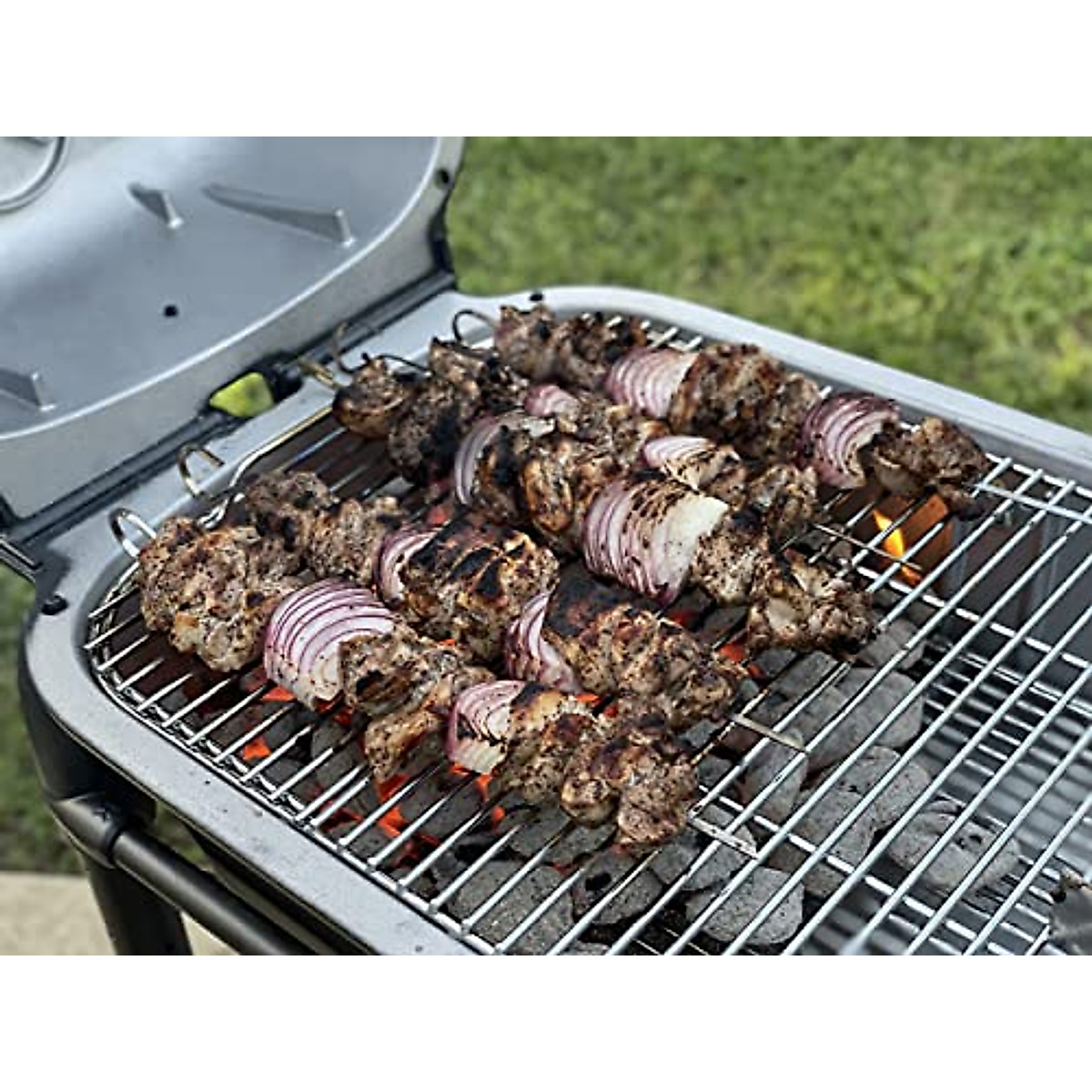 PK Grills Charcoal BBQ Grill and Smoker, PK300-BCX Cast Aluminum Portable Outdoor Barbeque Grill for Camping, Grilling, Graphite/Black, Premium