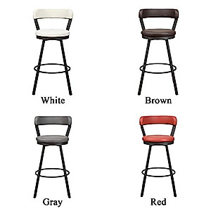 Homelegance Appert Swivel Pub Height Chair (Set of 2), 30 in SH, White