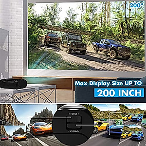 Mini Projector Portable Projector Compatible with HDMI/VGA/AV/DVD/USB/Headphone Jack/Laptop/ iOS & Android Apartment Must Haves Electronics Tech Gadgets Birthday Gifts for Men Personalized Gifts