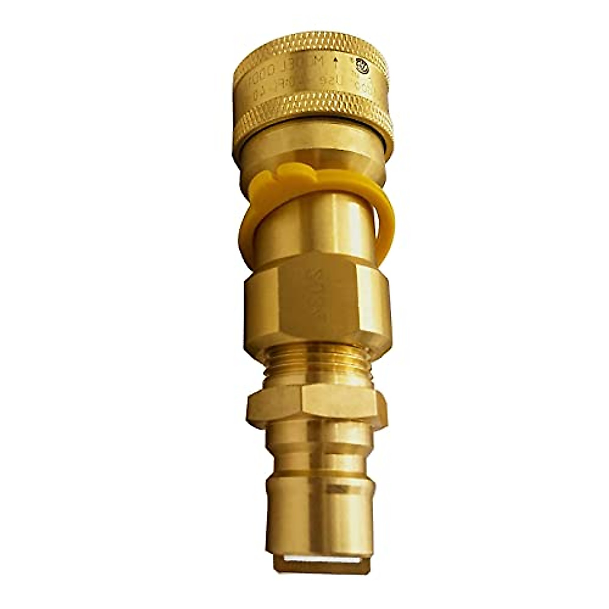 MENSI 1/2" QDD LP Natural Propane Gas Quick Connect Disconnect Connector and Male Insert Plug Solid Brass Male NPT Quick-Release Fitting Connector