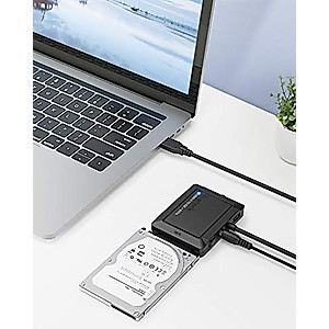 Inateck USB 3.0 to IDE/SATA External Hard Drive Reader Applicable to 2.5"/3.5" HDD/SSD, with 12V/2A Power Supply, SA03001