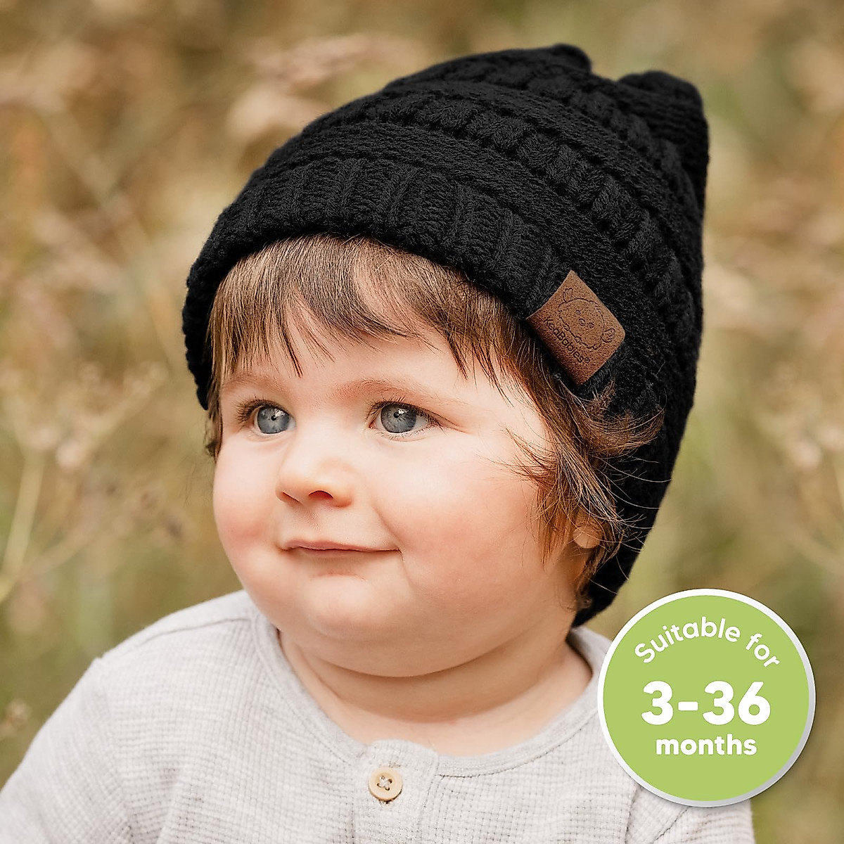 3-Pack Baby Beanies for Boys, Girls - Stretchy Knit Baby Hats, Cute Newborn & Toddler Winter Hat, Soft & Warm Infant Beanie 0-3 Months (Urban, M)