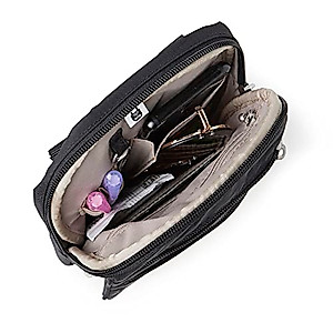 Baggallini womens Rfid Journey Crossbody cross body handbags, Black/Sand, One Size US