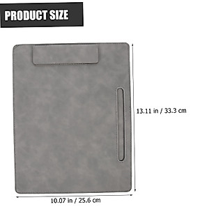 Realtor Supplies 3pcs Folder Board Folder Organizer Clipboard Document Organizer Exam Paper Base Writing Board Agent Supplies Office Supply A4 Grey Pu Paper Record Board