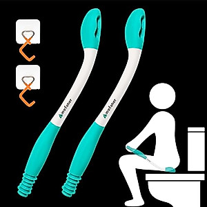 wefaner Toilet Aids Wiping Long Reach Comfort Wipe Wand Bottom Buddy Toilet Self Tissue Aids for Toileting, Self Help Wipe Butt for Fat People，Limited Mobility,Elderly, Pregnancy