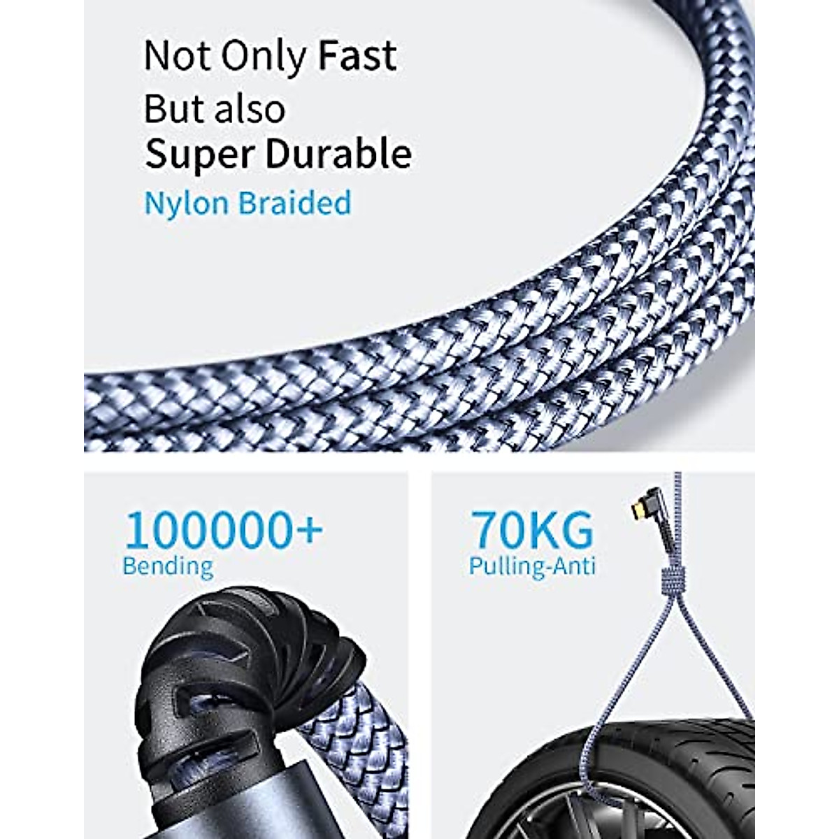 MRGLAS 4-Pack USB C to USB C Cable 60W 3.2A, [90°, Gold-Plated] Type C Charger Fast Charging for iPhone 15 Pro Max Plus, [10+6.6+3.3+1.6FT] USB C Charger Cable for Samsung S24 S23,iPad Pro,MacBook Pro