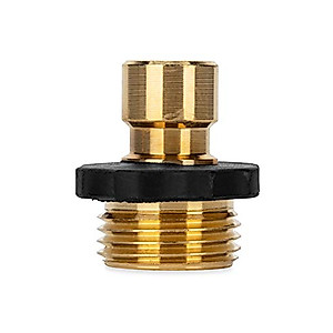 Camco 5/8" Brass and Steel Quick Hose Disconnect - Connect and Disconnect Between Multiple Hose Attachments | Automatic Shut-Off When Disconnected | 1 Female & 3 Male Fittings - 4 Count - (20136)