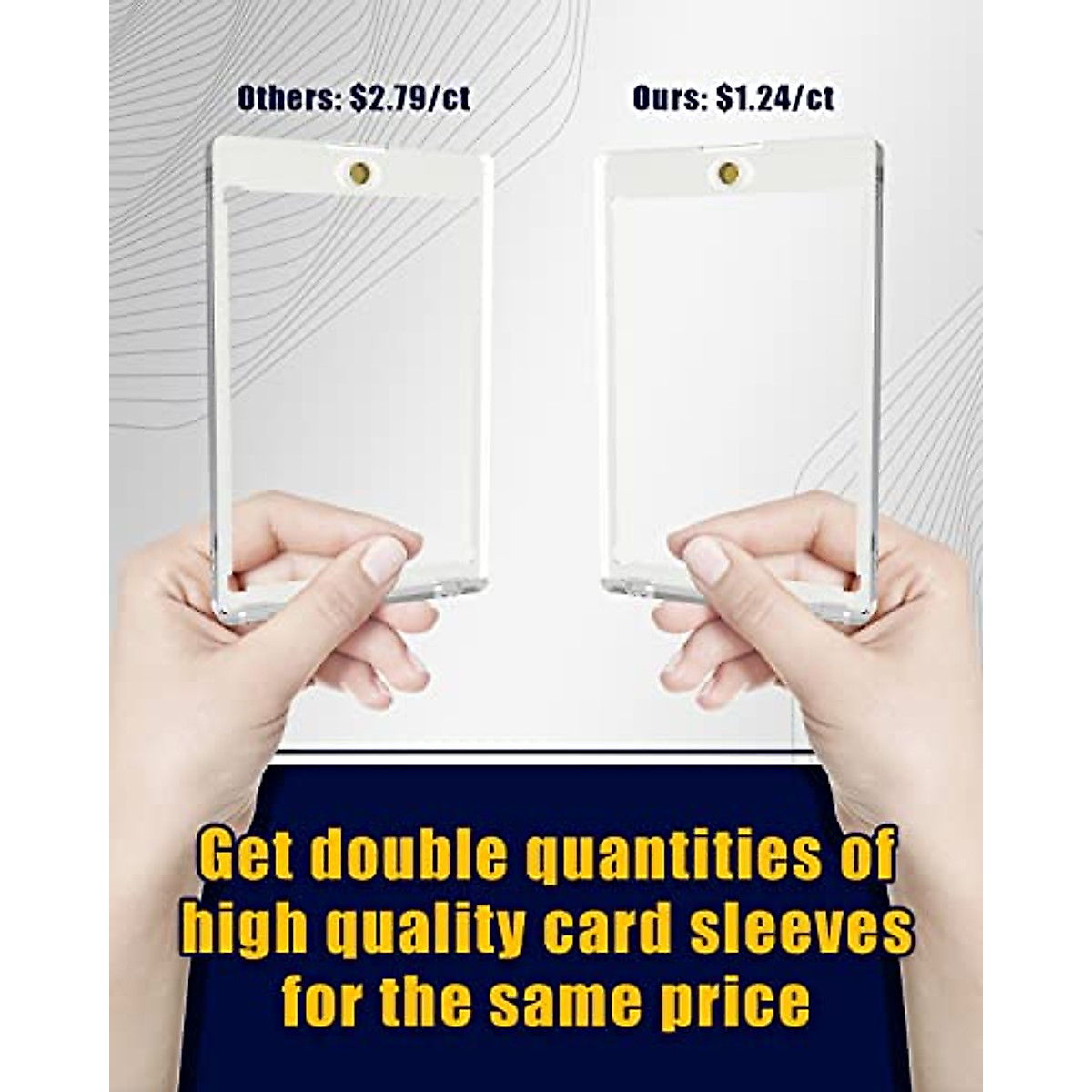 Magnetic Card Holders 24 Pack, 35PT One Touch Card Holder for Trading Card, Baseball Card, Sports Card