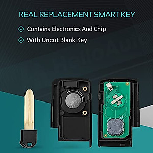 HelloAuto Key Fob Fit for 2004-2009 Toyota Prius 3 Buttons Replacement Keyless Entry Smart Remote Key. FCC ID: MOZB31EG P/N: 2584A-B31EG, 89994-47061 (ONLY FITS Silver Logo)