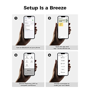 paperang Label Makers Machine, 0.6 Inch Rechargeable Mini Labeler,Portable Bluetooth Wireless Label Printer Handheld, Multiple Templates Inkless for Phone Pad Office Home Organization Small Print