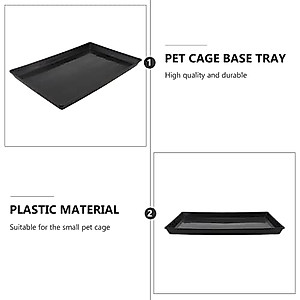 Dog Crate Replacement Pan- Plastic Pet Cage Cleaning Tray- Cage Tray Plastic Base Tray for Rabbit Dog Cat 43x28cm