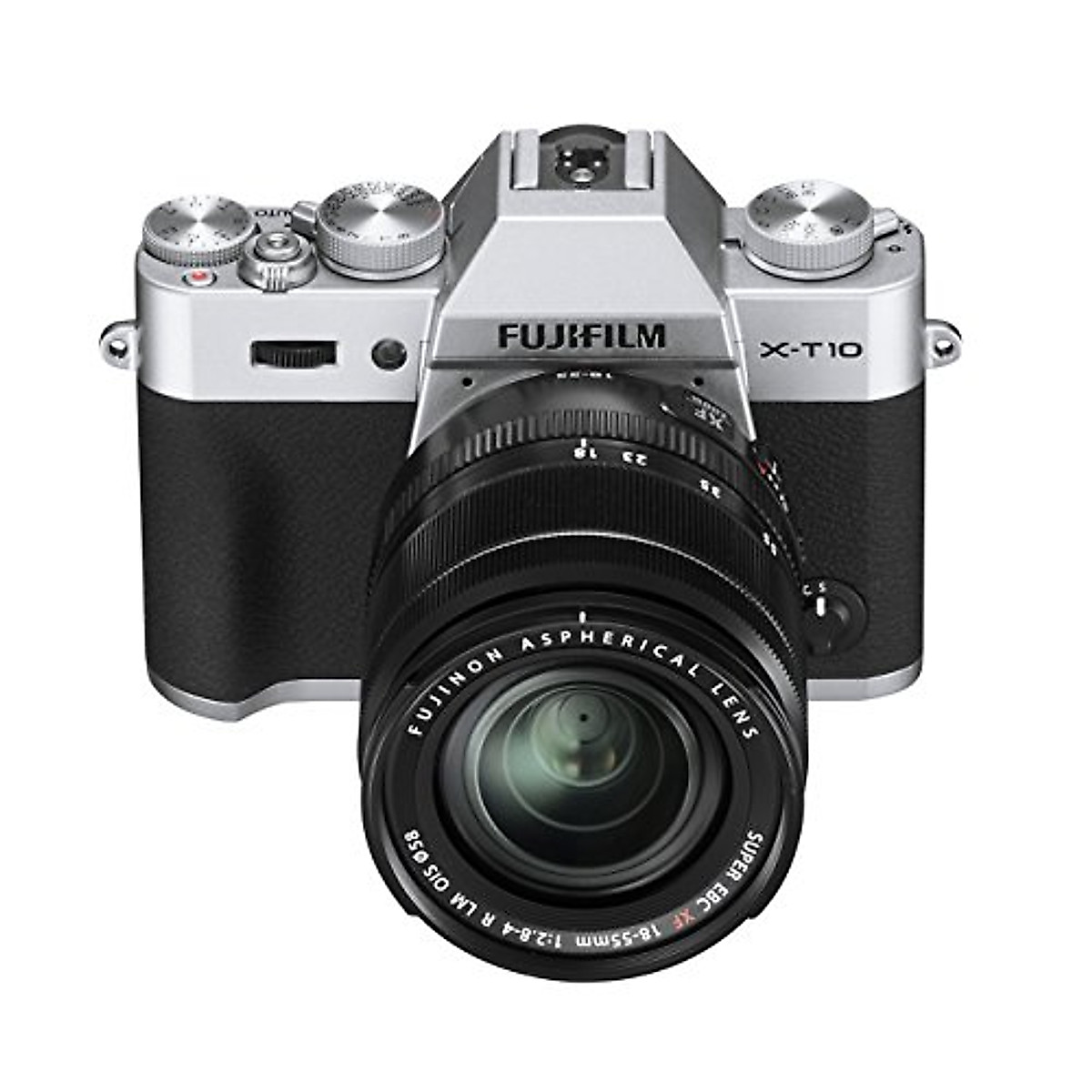 Fujifilm X-T10 Silver Mirrorless Digital Camera Kit with XF 18-55mm F2.8-4.0 R LM OIS Lens - International Version (No Warranty)