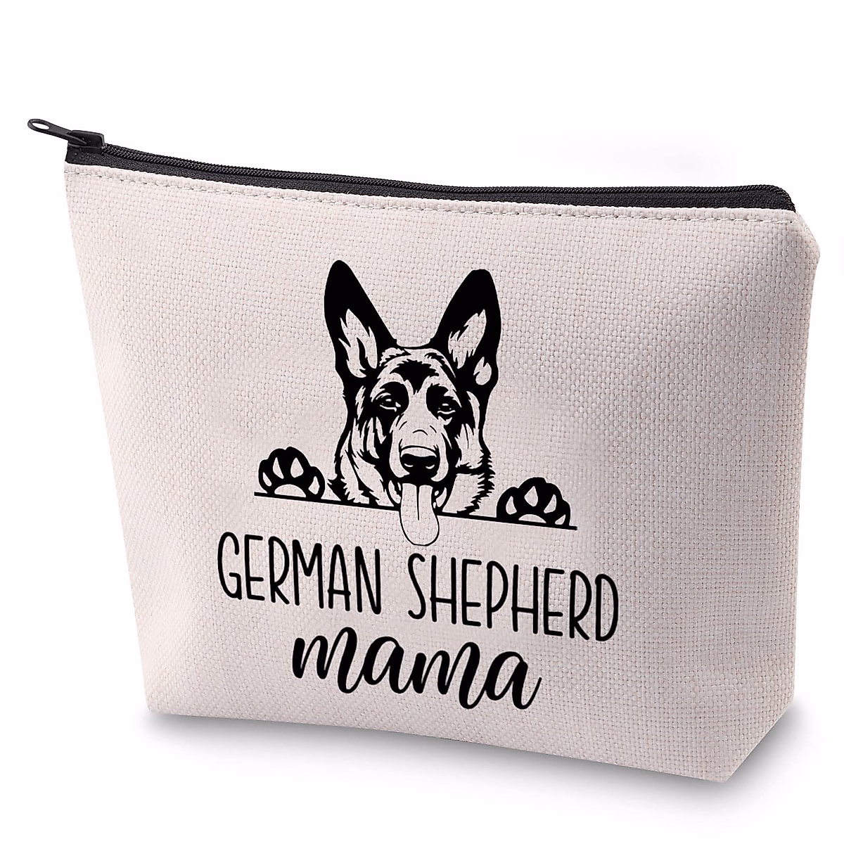 ZJXHPO German Shepherd Dog Owner Gift Funny Shepherd Mama Cosmetic Bag Zipper Accessory Pouch (Shepherd Mama)