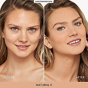 bareMinerals Barepro Performance Wear Liquid Foundation SPF 20, Breathable Makeup for Face, Full Coverage, 24HR Wear, Natural Matte Finish, Vegan (Natural 11)