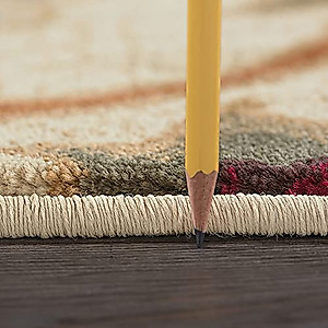 Fairfield Beige Modern Large 8ft Round Rug - Area Rug - Indoor Area Rugs for Living Room - Dining Room Rug - Bedroom Rug - Kitchen Rug - Entryway Rug Contemporary Carpet - Alfombras para Salas