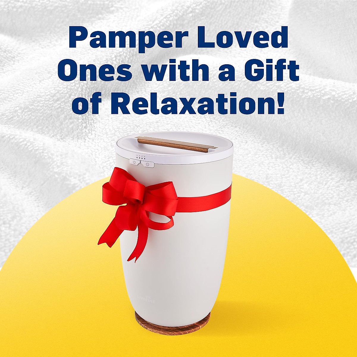 Live Fine Towel Warmer | Large Bucket Style Luxury Heater, Adjustable Timer, Auto Shut-Off | Fits Up to Two 40” x 70” Oversized Towels