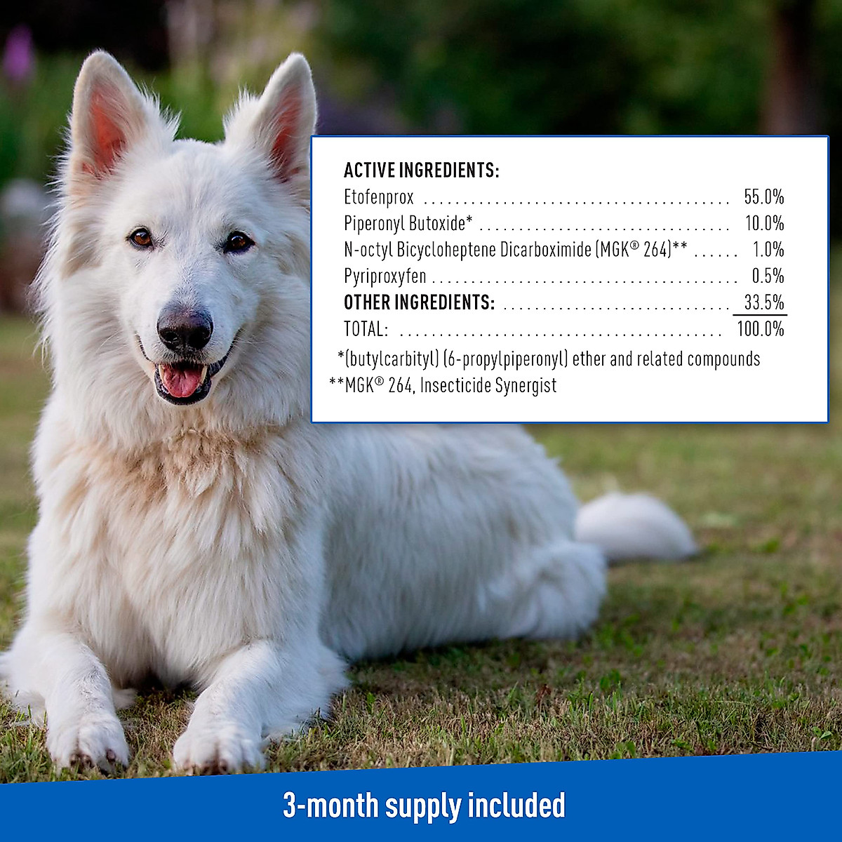 Adams Plus Flea & Tick Prevention Spot On for Dogs 61-150 Pounds, 12 Weeks & Older, 3-Month Supply, Kills Fleas, Flea Eggs, Flea Larvae & Brown Dog & Deer Ticks, Kills & Repels Mosquitoes For 30 Days