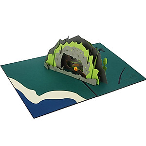 Ribbli Bear 3D Greeting Pop Up Card - Birthday Card,Mothers Day Card,Fathers Day Card,Thank You Card,Animal Card,Camping Card | with Envelope