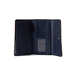 Tommy Hilfiger Beth II Flap Continental Wallet Saffiano PVC Cognac One Size