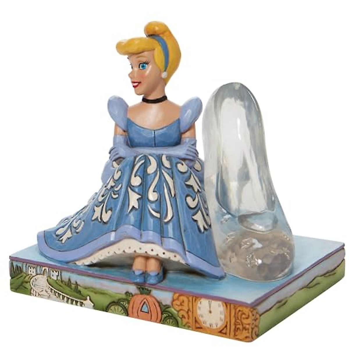 Enesco Jim Shore Disney Traditions Cinderella with Glass Slipper Figurine, 5.39 Inch, Multicolor
