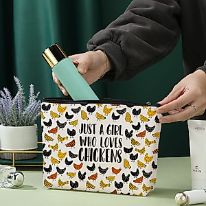 Ovfhus Chicken Make Up Bag Chicken Gifts for Chicken Lovers Chicken Party Favors Stuff Decor Cosmetic Travel Bag for Women Her Mom Teens Sister Coworker Nurse Travel Senior Graduation Birthday