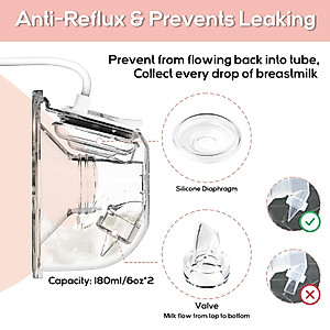 Double Breast Pump Electric Breast Pump Wearable Breastfeeding Pump Strong Suction Hands Free Pumping Portable Breast Pump 2 Mode 9 Levels, Anti-Reflux Dual Milk Extractor with Massage, 24mm Flange