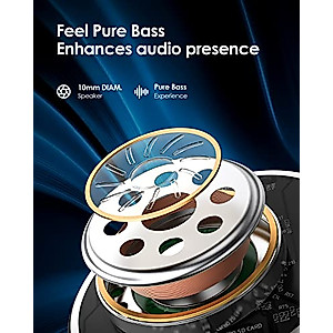 LENTION T2 Hybrid Active Noise Cancelling True Wireless Earbuds, in-Ear Bluetooth Headphones, Immersive Sound Premium Deep Bass Black Bluetooth Earbuds, IPX4 Waterproof Bluetooth 5.1 Earphones