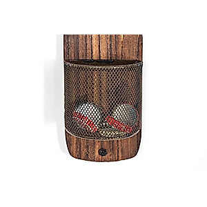 SODUKU Vintage Wooden Wall Mounted Bottle Opener with Cap Catcher for Beer Lovers