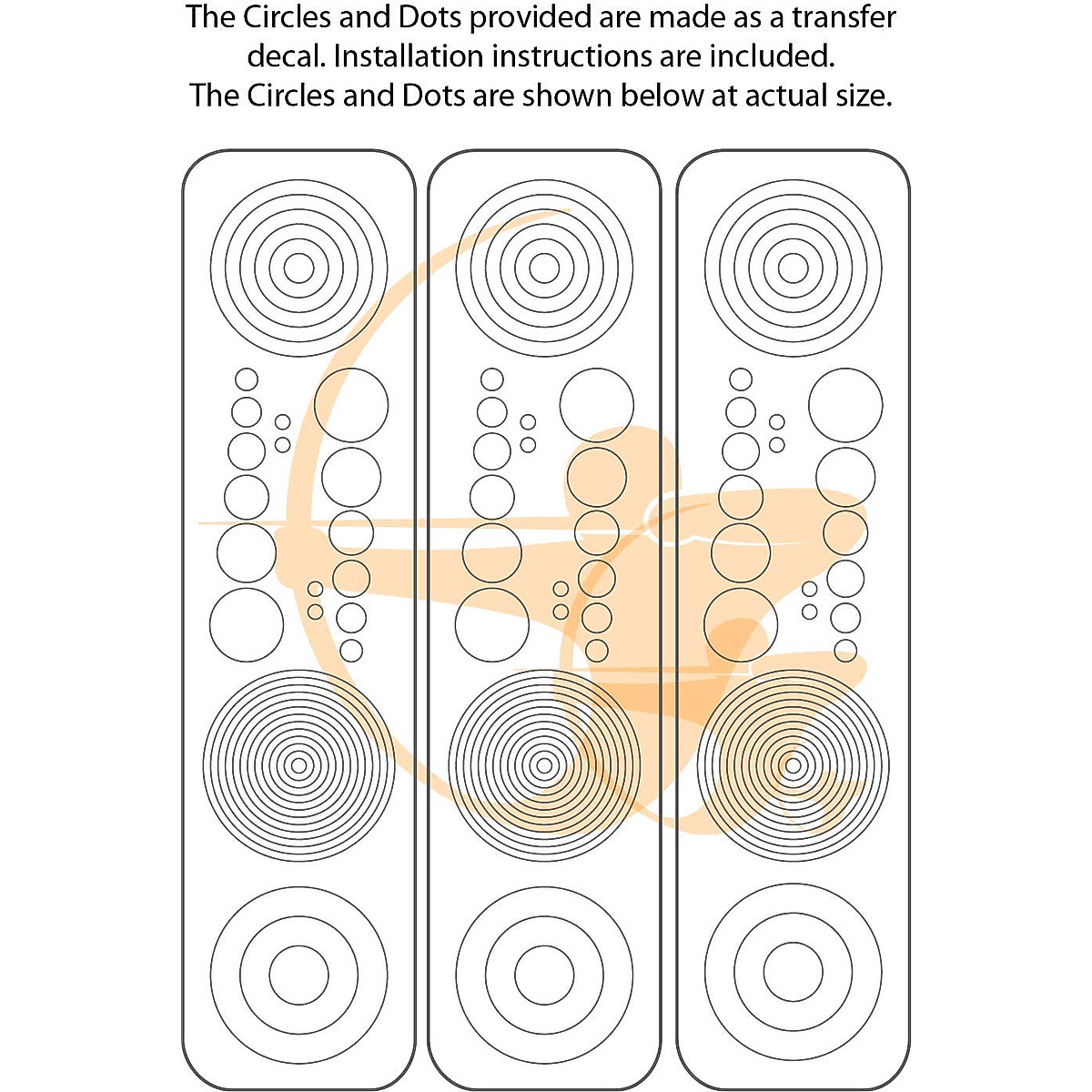 Perfect Strike Archery Circles and Dots Decals for Scope Lenses. Great for Practice or Competition. Perfect Strike Adhesive Backed Vinyl Decals. (Black)