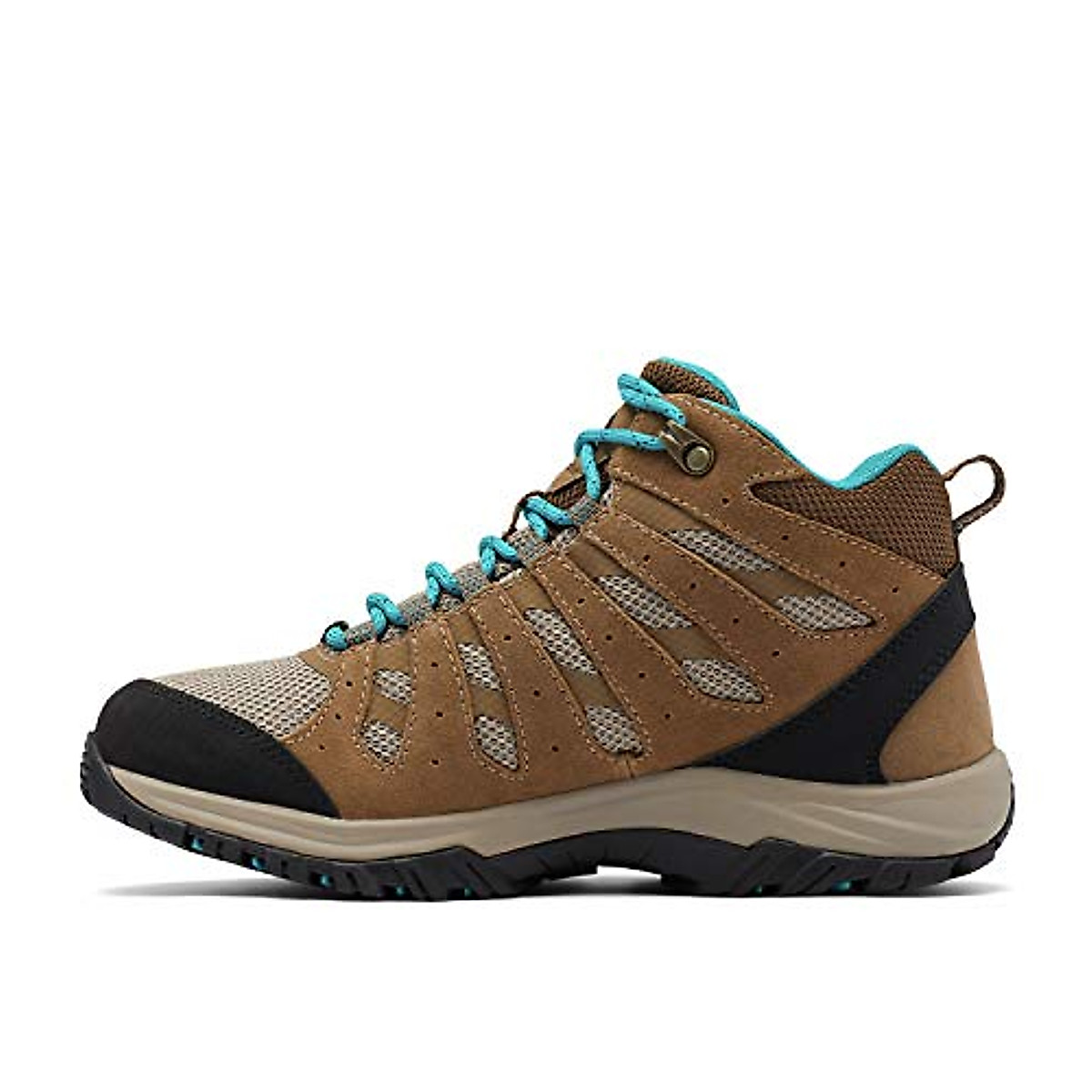 Columbia Women's Redmond III Mid Waterproof Walking Shoe Hiking, Khaki II/Sea Level, 8