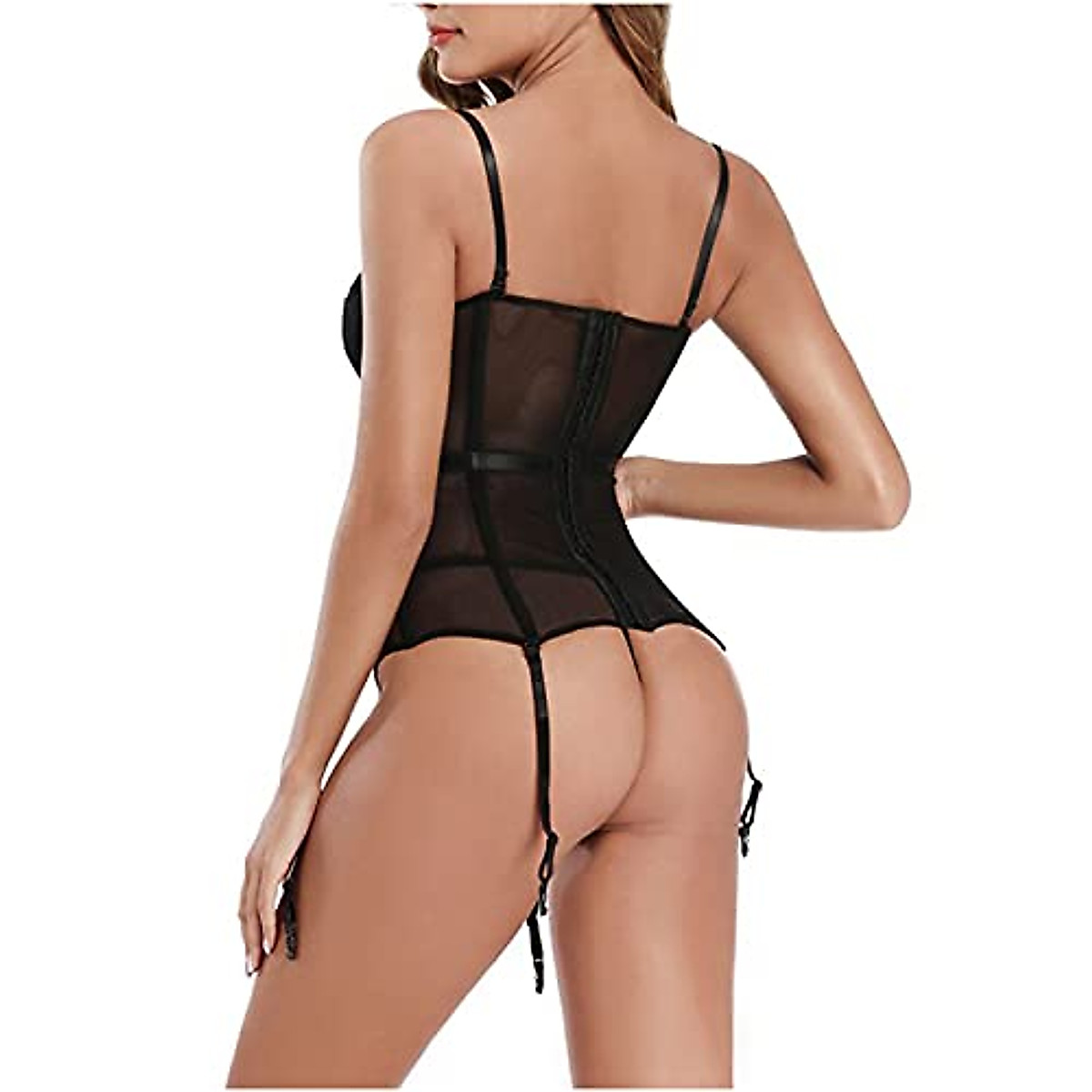 naughty for sex couples sex items for couples bsdm sets for couples sex restraint set Plus Size Lingerie for Women for Sex Naughty Play 1211 (Black, XXXL)