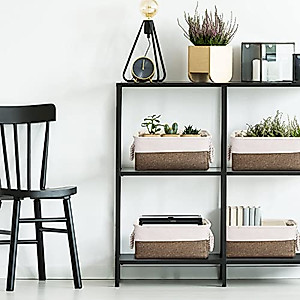 10 Pieces Small Cube Storage Bins Fabric Storage Baskets 11.8 x 7.8 x 5 Inch Collapsible Fabric Bins Decorative Clothes Baskets Bathroom Shelves Organizing Baskets Set for Storage Toy Clothes(null)