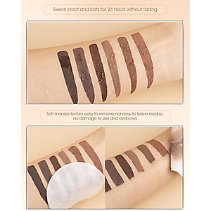 Waterproof Tinted Brow Gel-Long Lasting Smudgeproof Liquid Eyebrow Makeup,Eyebrow Mascara Tinted Brow Glue,Eye Brow Filler,Volumizing Enhance Brow Mascara,With Brow Razor Brush,Gift for Women-Blonde