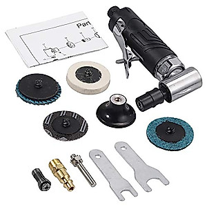 EYPINS Air Grinder,Compressed Air Angle Die Grinder 90 Degree Mini Sander Grinder Polisher Tool Set for Contour Grinding, Polishing, Milling