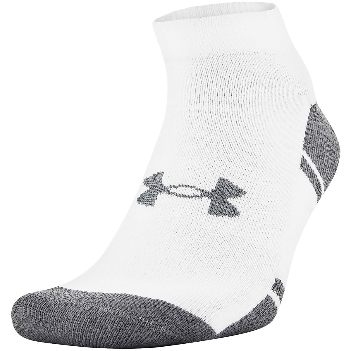Under Armour Adult Resistor 3.0 Low Cut Socks, Multipairs, Black/White (6-Pairs), Large