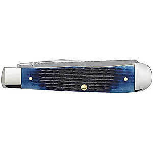 Case WR XX Pocket Knife Navy Blue Bone Trapper Item #2800 - (6254 SS) - Length Closed: 4 1/8 Inches