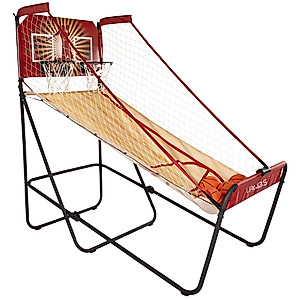 Lanos Basketball Arcade Game, Double Electronic Hoop Shot, 2 Player or 1 Player, with 6 Basketballs - Indoor Basketball with 8 Game Modes - Premium Arcade Games for Home