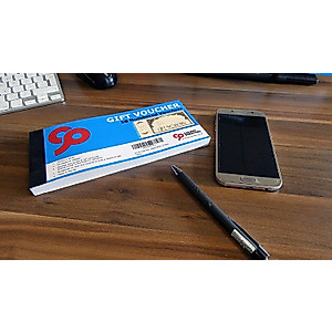 Cherry Art Deco Gift Certificate Cards/Voucher/Gift Coupon Book with Stub 50pages Cardstock 3.9 x 8.3 Inches