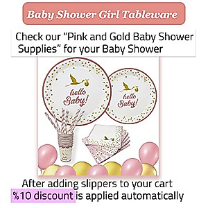 Baby Shower Decorations for Girl Pink Gold Princess It's A Girl Banner Poms Lanterns Mom To Be Sash