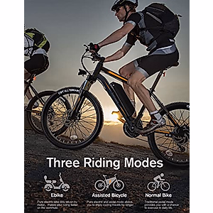 TotGuard Electric Bike for Adults, 26" Ebike with Peak 500W Brushless Motor, Electric Mountain Bike with 374Wh Removable Battery, 50 Miles Electric Bicycle with Suspension Fork, 21 Speed, LCD Display