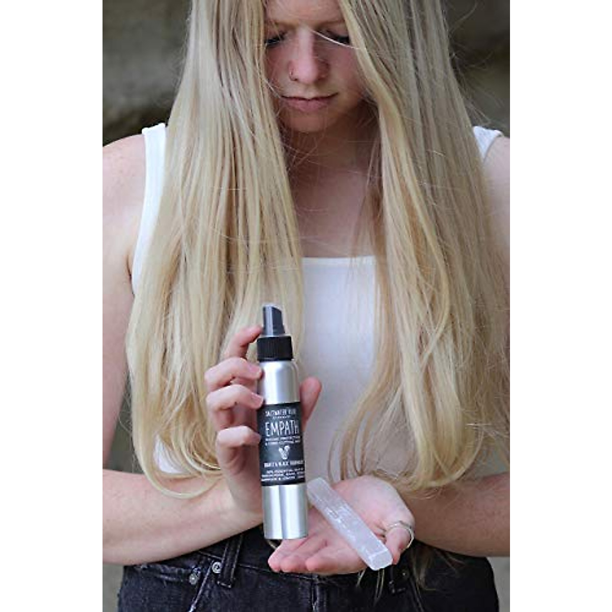 Empath Shielding Smudge Kit • Spiritual Gifts for Women • Reiki Supplies • Witchy Gifts • Spirtual Things • Protection from Evil • 4 oz • Selenite Wand Incl. • Sage Spray for Cleansing Negative Energy