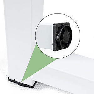 G-PLUS Computer Desk,Sturdy Small Home Office Writing Table,Black & White Modern Style Simple Gaming Study Table