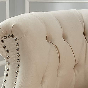 Christopher Knight Home Akira Fabric Club Chair, Beige 33D x 29.6W x 30.25H in